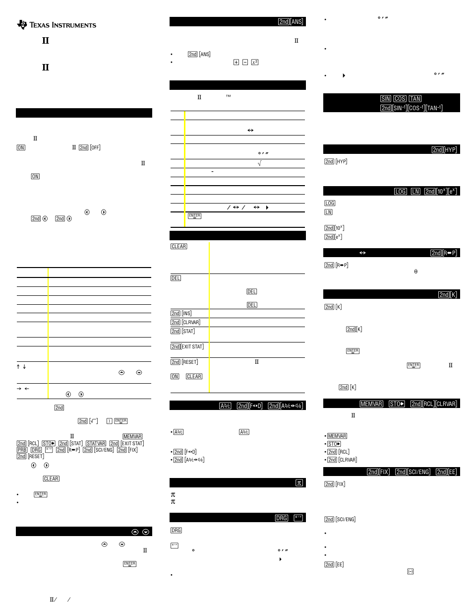 Texas Instruments TI 30X IIS User Manual 5 Pages Also For TI 30X B