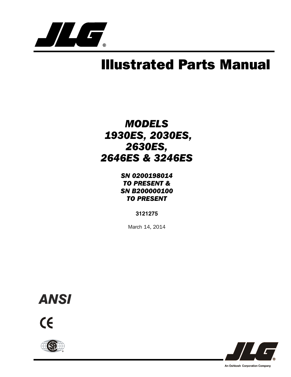 JLG 3246ES Parts Manual User Manual 186 Pages Also For 2646ES jlg-3246es-parts-manual-user-manual-186-pages-also-for-2646es