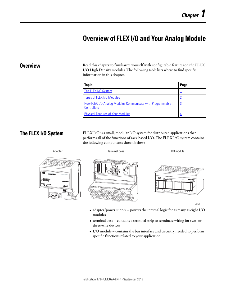 1 Overview Of Flex I O And Your Analog Module Overview Of Flex I O And Your Analog Module