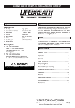 Lifebreath 99-MD-KIT manuals