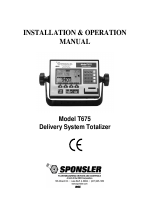 Liquid Controls Sponsler T675 - Cryogenic System Register manuals