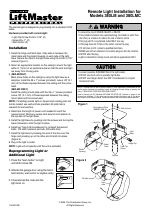 LiftMaster 380LM Remote Light manuals