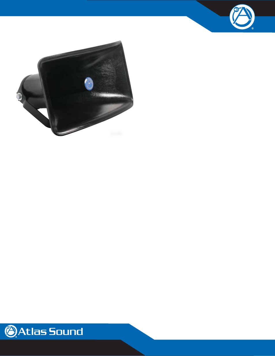 Atlas Sound CJ-46 Wide Dispersion Reflex Sound Horn (Black) User Manual ...