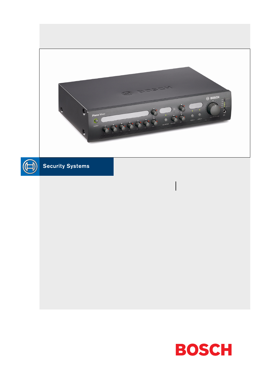 Bosch PLE-10M2-EU 2-Channel Plena Mixer User Manual | 34 pages