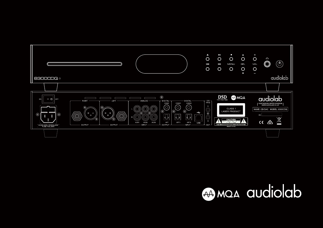 Audiolab CD Player with DAC Pre-Amplifier (Black Finish) User Manual ...