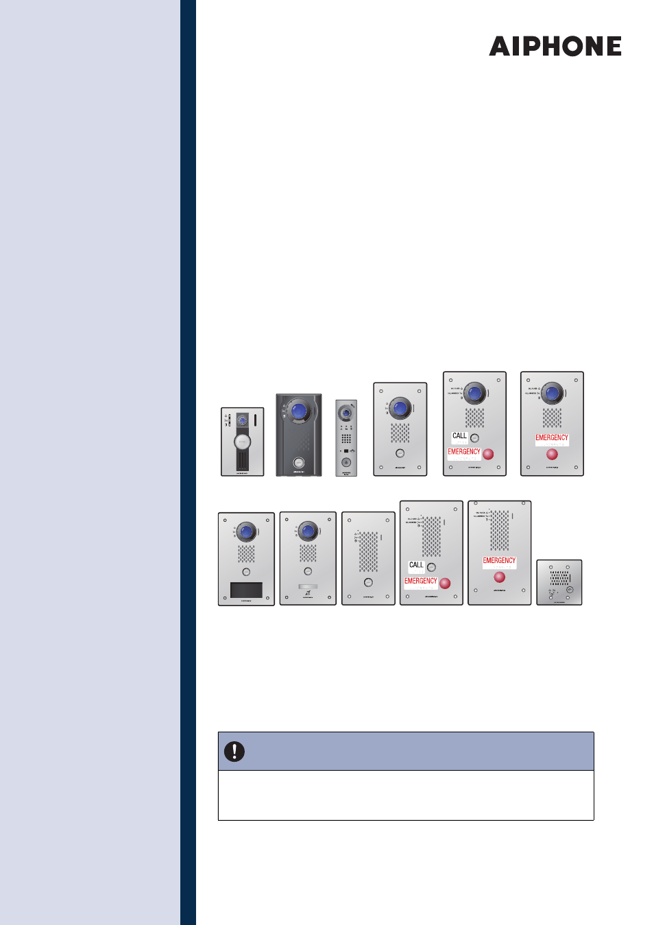 Aiphone IX-DV Surface Mounted IP Video Door Station User Manual | 106 pages