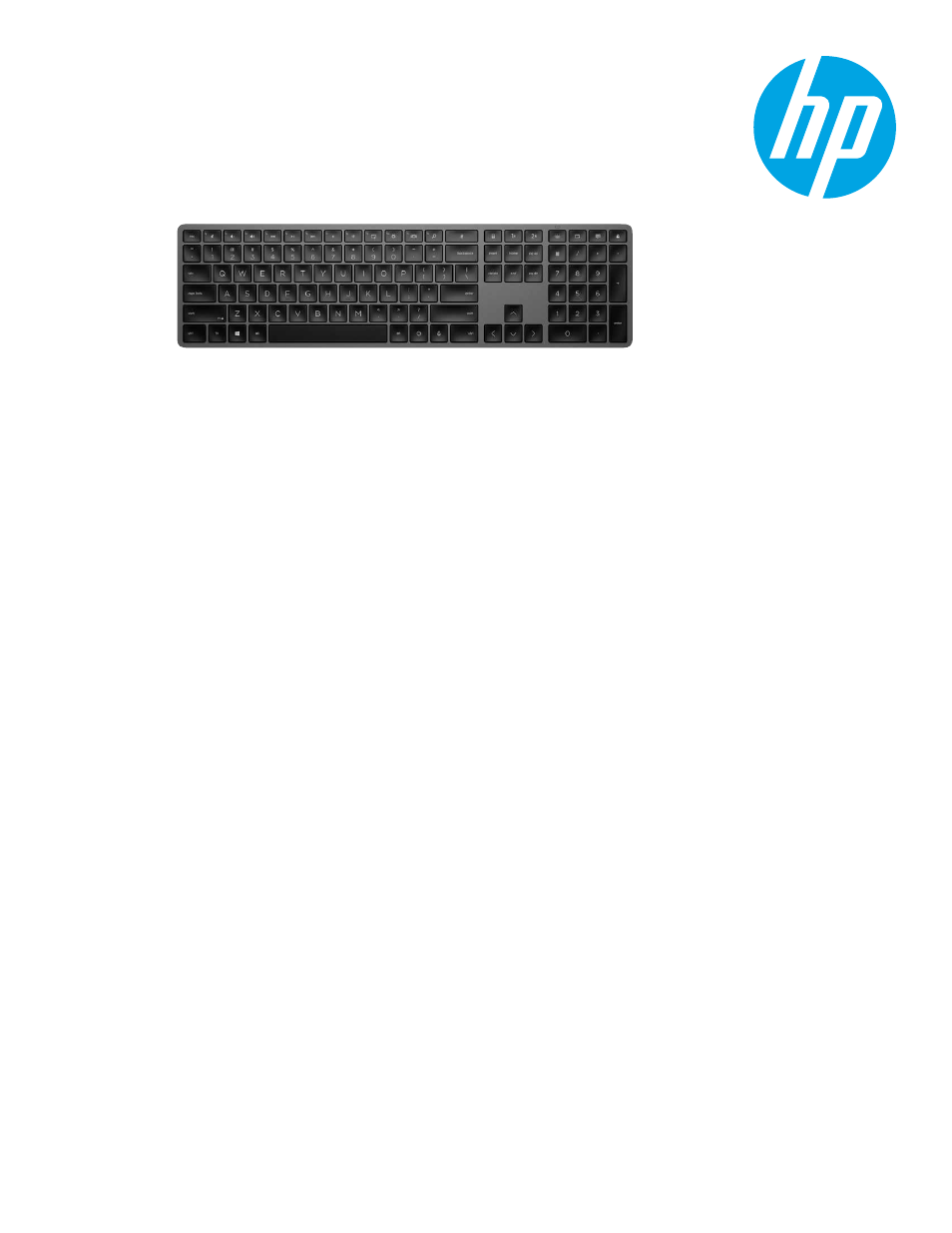 HP 975 Dual-Mode Wireless Keyboard User Manual | 2 pages