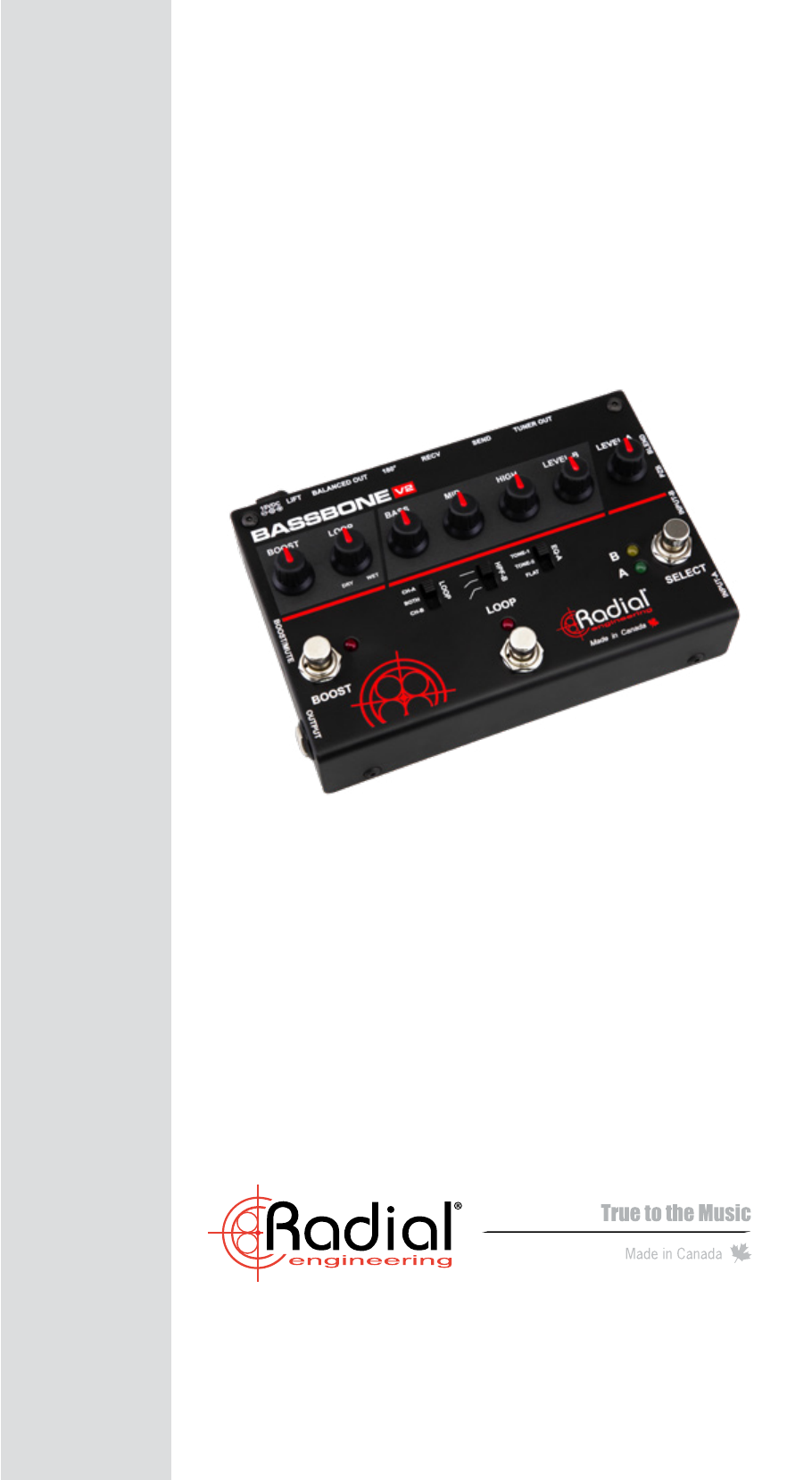 Radial Engineering Tonebone Bassbone V2 Bass Preamp and DI Box User ...