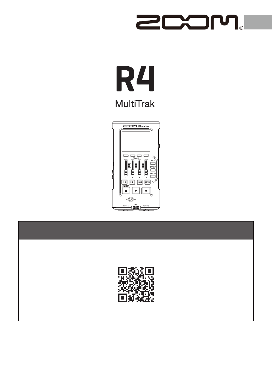 Zoom R4 MultiTrak 32-Bit Float Recorder with Stereo Bouncing User Manual | 12 pages