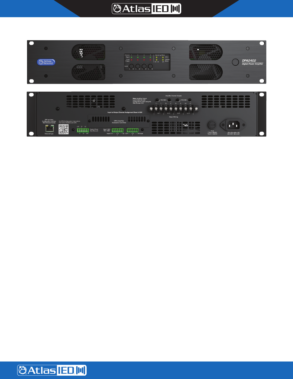 Atlas Sound DPA2402 2400 Networkable Multi-Channel Power Amplifier User ...