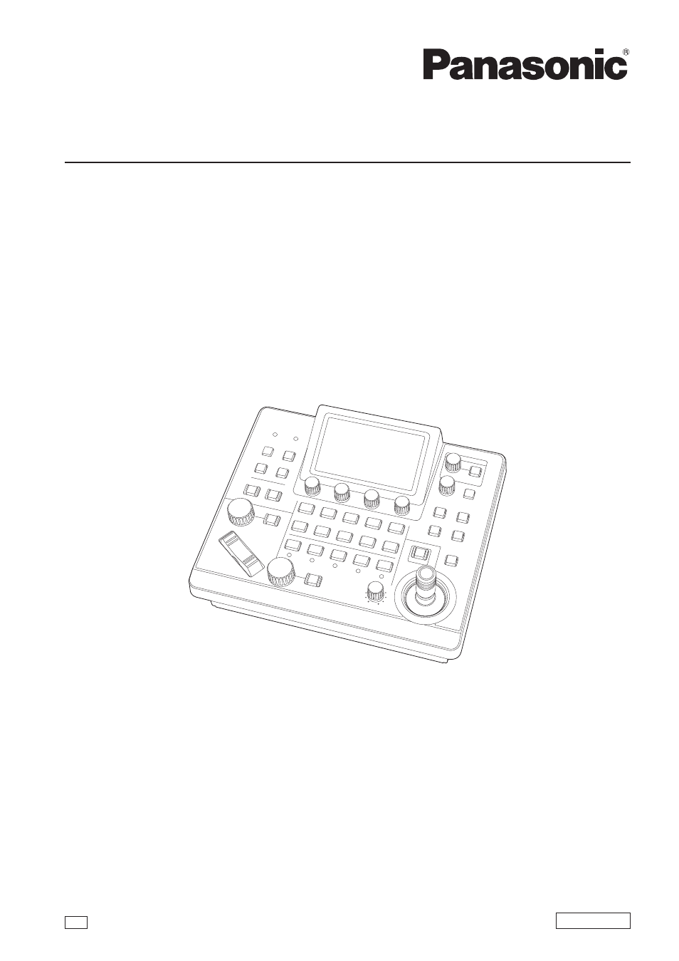 Panasonic AW-RP60 Remote Camera Controller User Manual | 90 pages