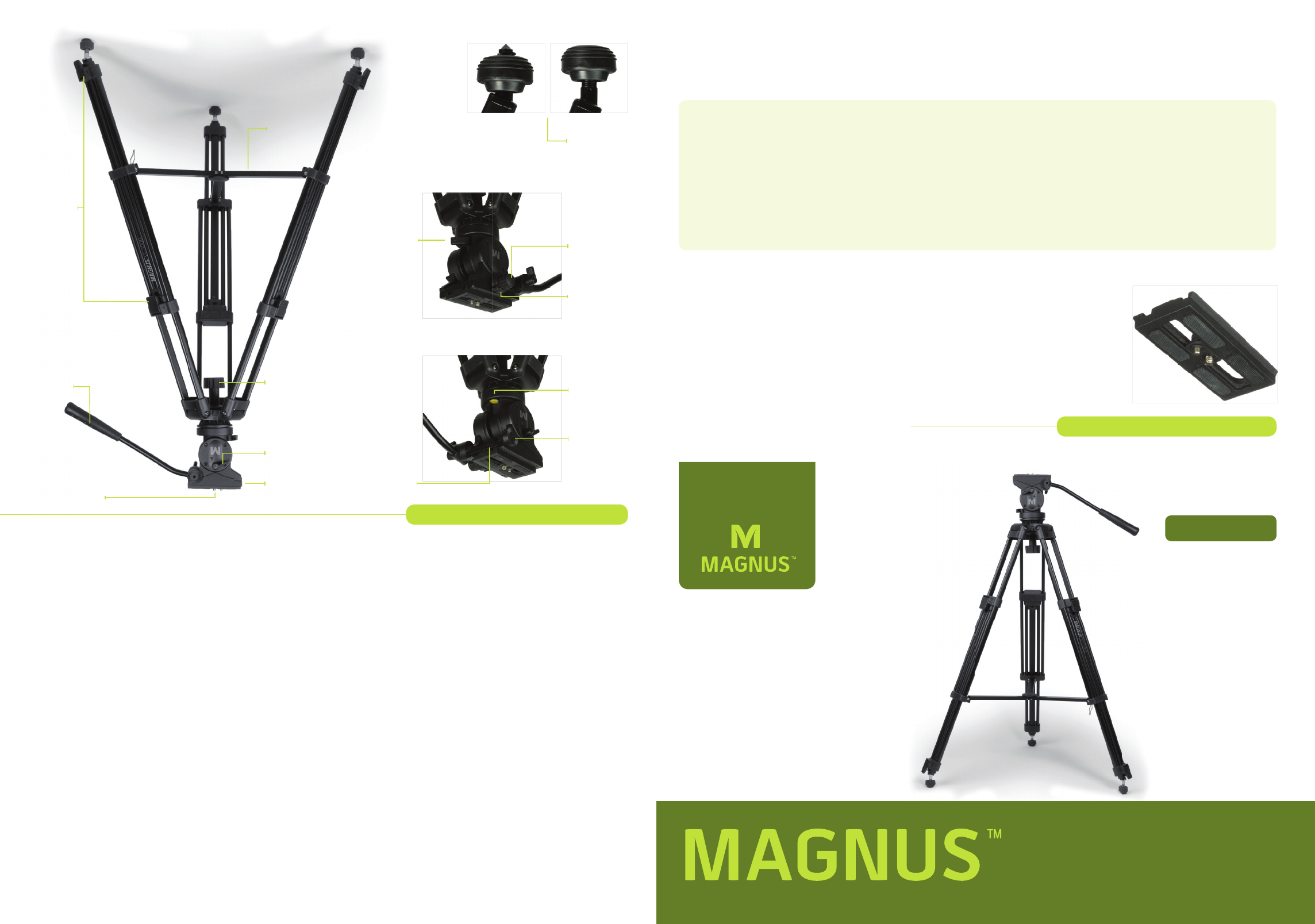 Magnus VT-3000 Tripod System with Fluid Head User Manual | 4 pages
