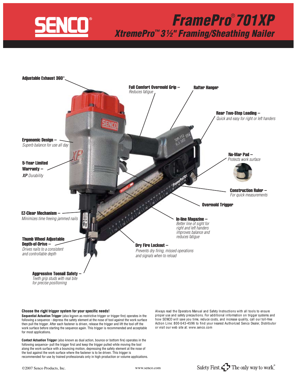 Framepro, 701xp, Xtremepro | Senco FramePro 701XP User Manual | Page 2 / 2