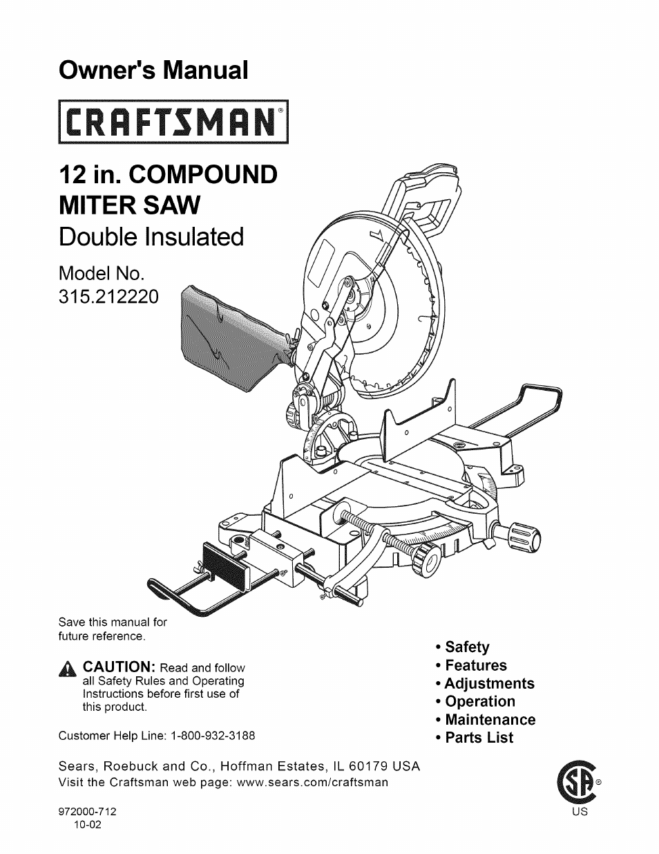 Sears Craftsman 10 Compound Miter Saw Parts | Reviewmotors.co