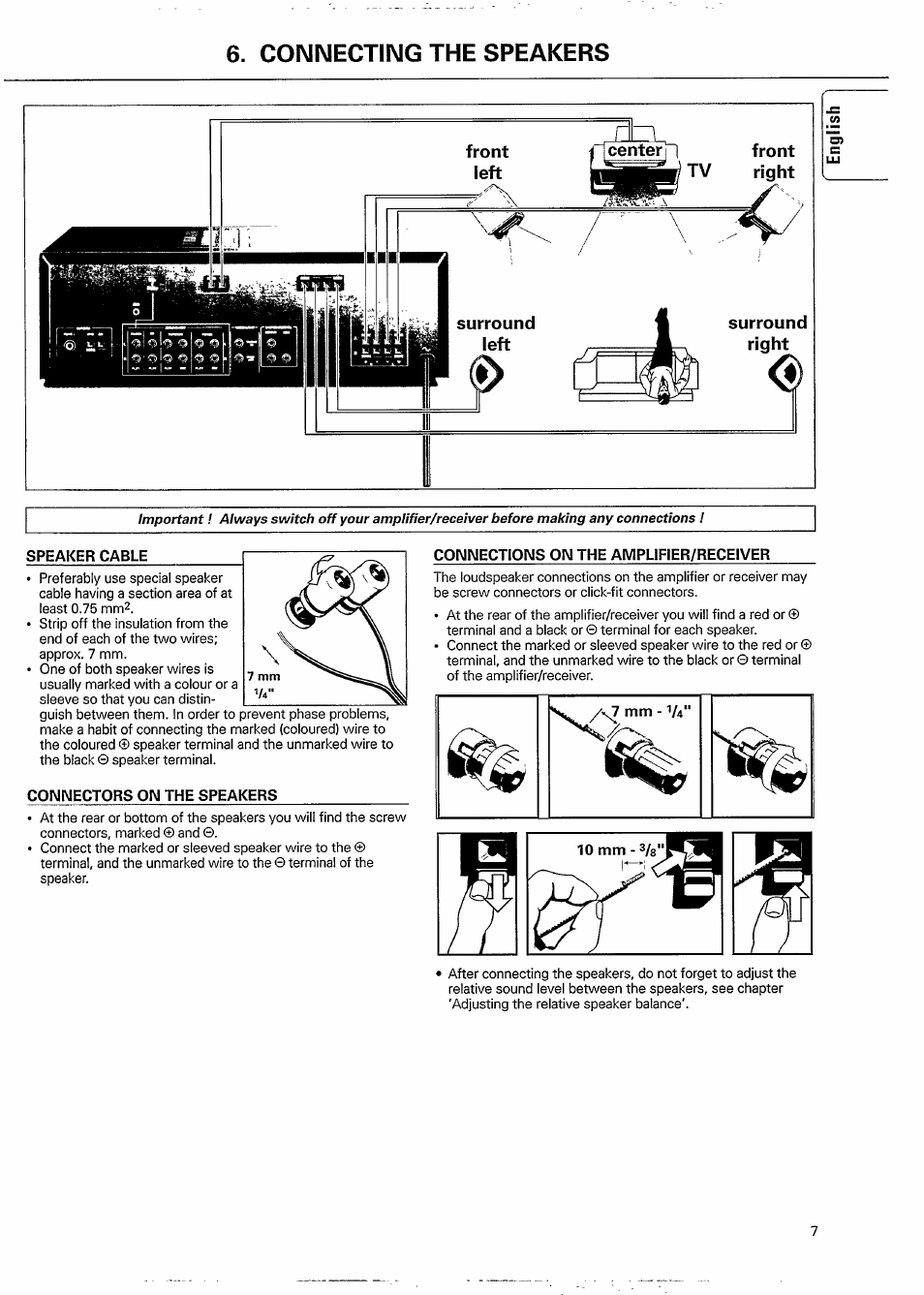 Click-fit speaker connectors
