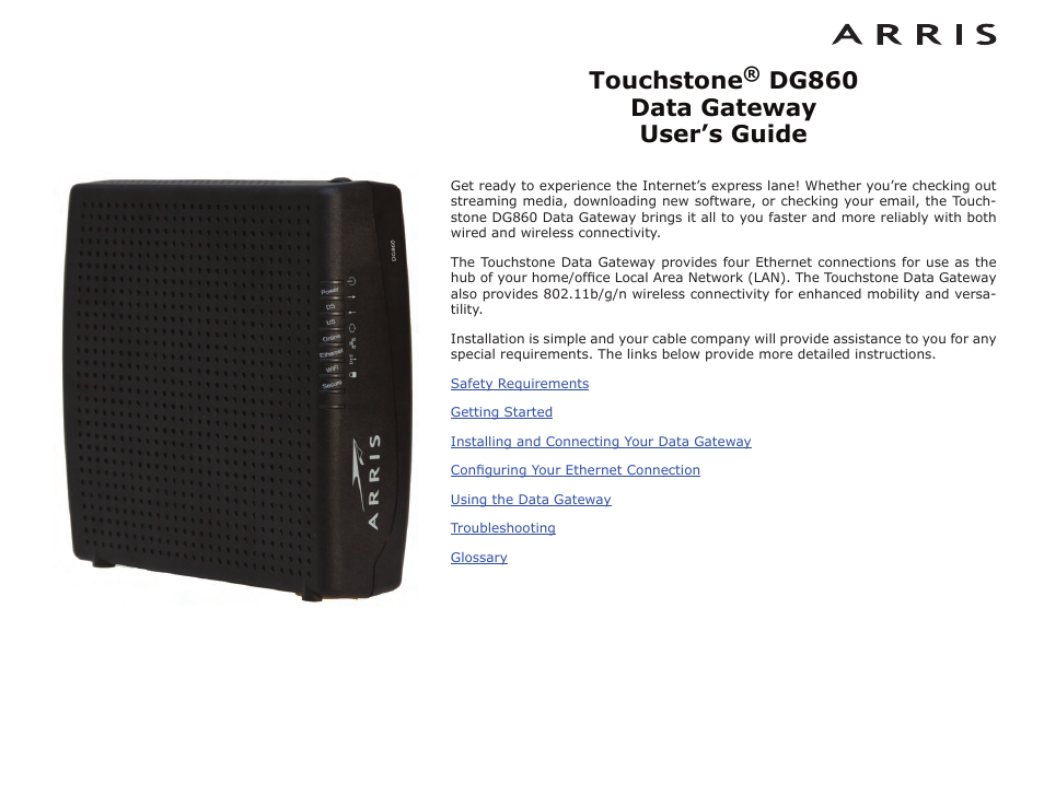 Arris Modem Dg860