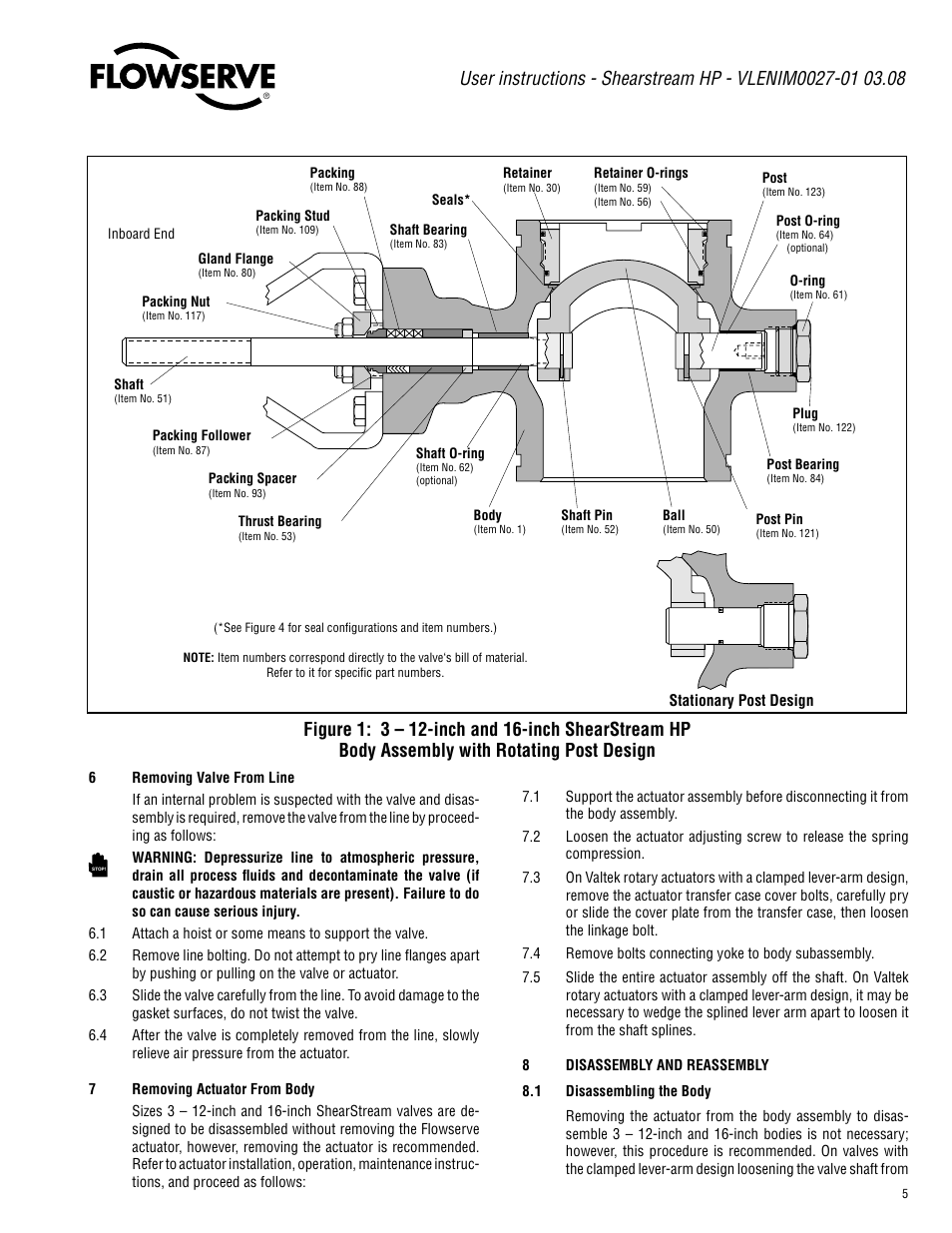 Flowserve Valtek ShearStream HP Control Valves User Manual | Page 5 / ...